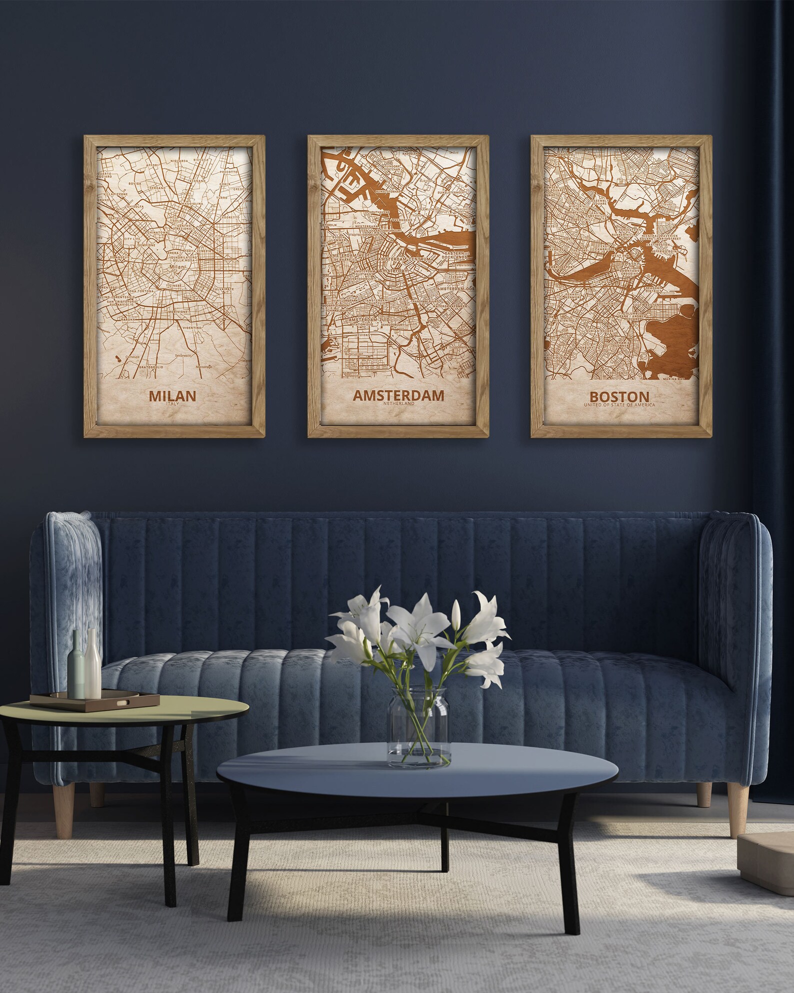 Amsterdam Map, City Map, Amsterdam Engraved, Netherlands,town ...