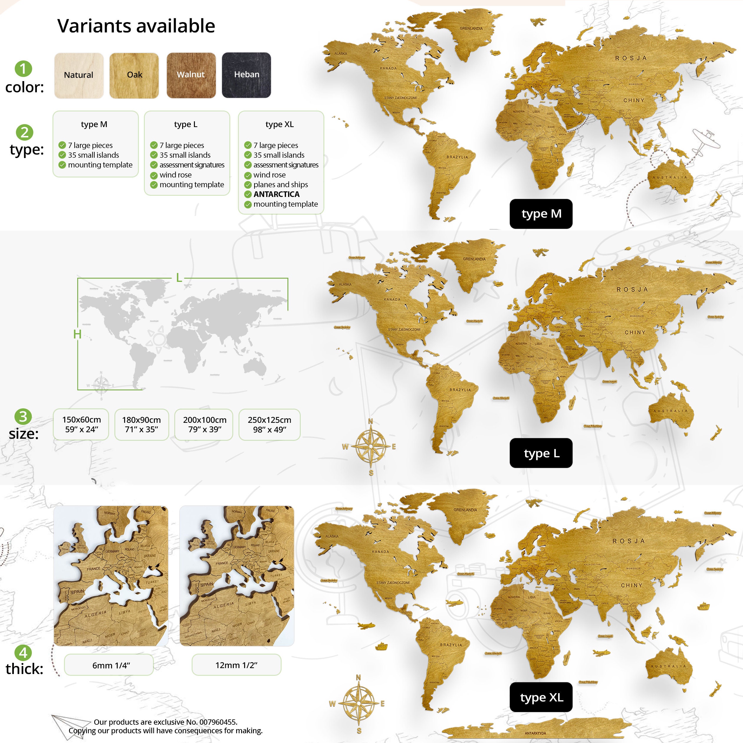 Wooden Wall Map set of Wall Decor Wind Rose Frames Wall - Etsy
