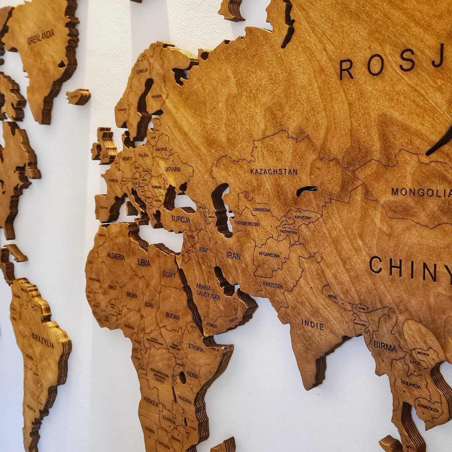 Wooden Wall Map Wooden Map of the World Wind Rose Frames | Etsy India