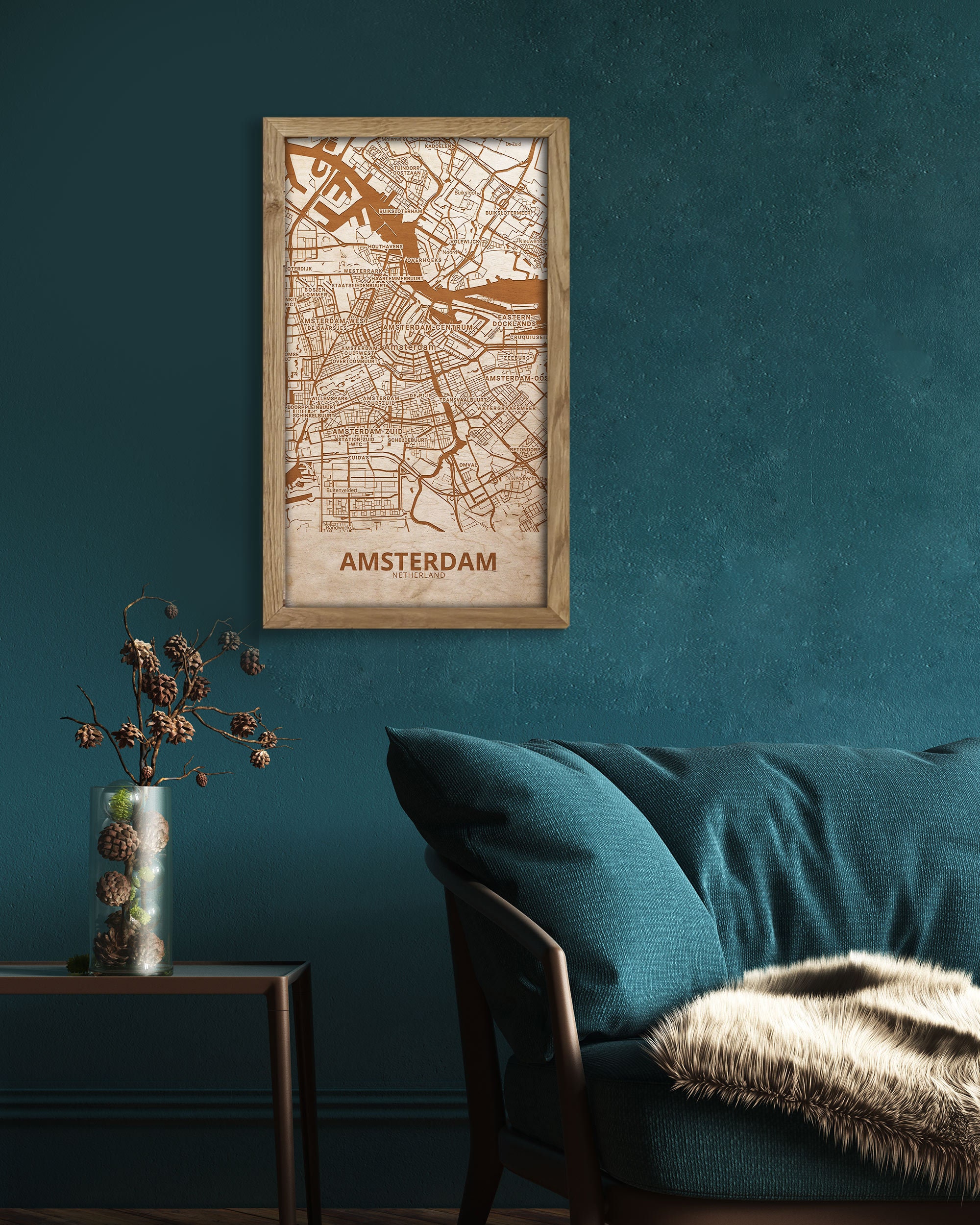 Amsterdam Map, City Map, Amsterdam Engraved, Netherlands,town ...