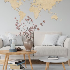 Wooden Wall Map Wooden Map of the World Wind Rose Frames | Etsy