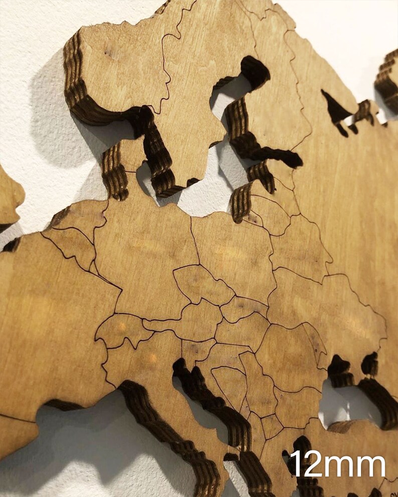 Wooden Wall Map Wooden Map of the World Wind Rose Frames | Etsy