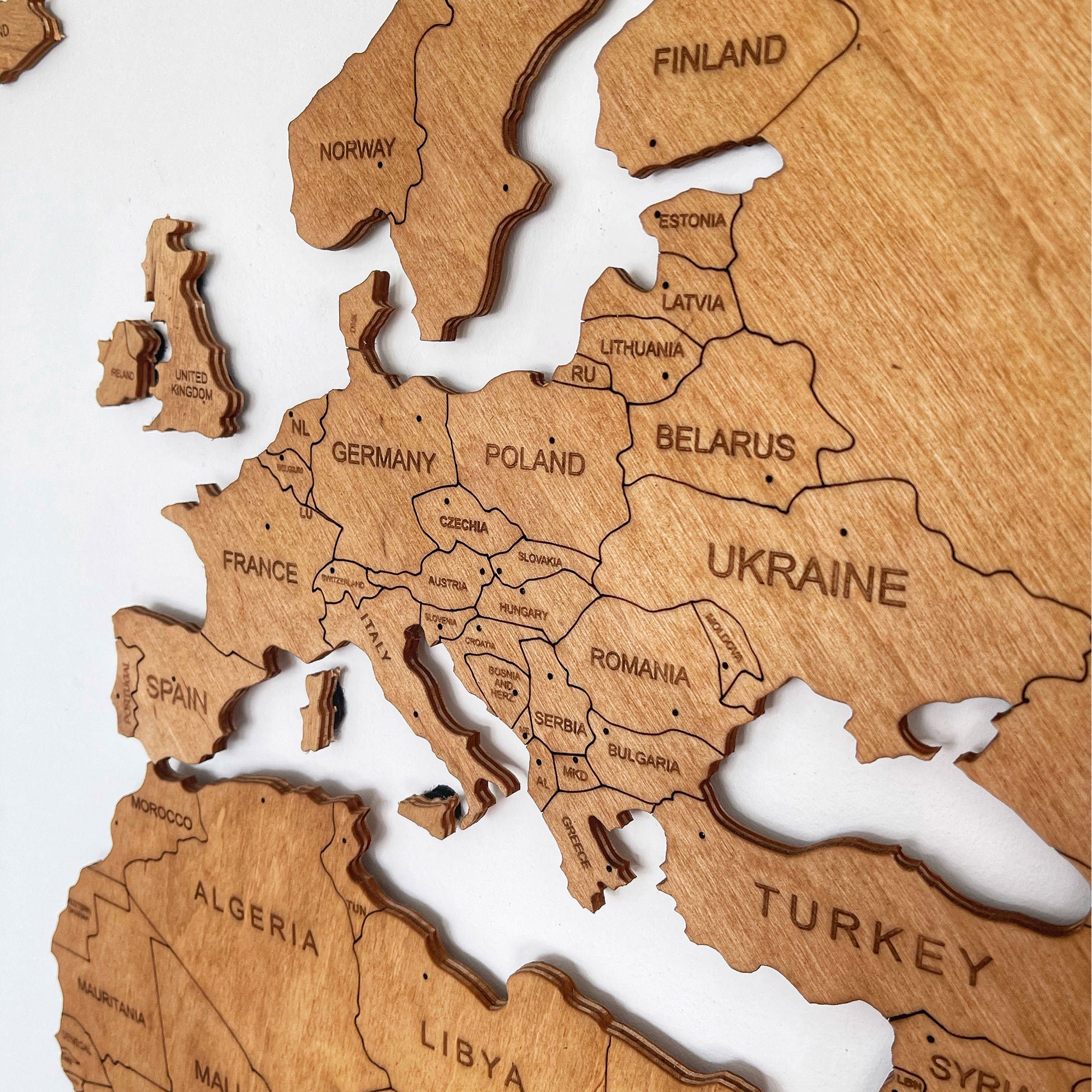 Wooden Wall Map Wooden Map of the World Wind Rose Frames | Etsy