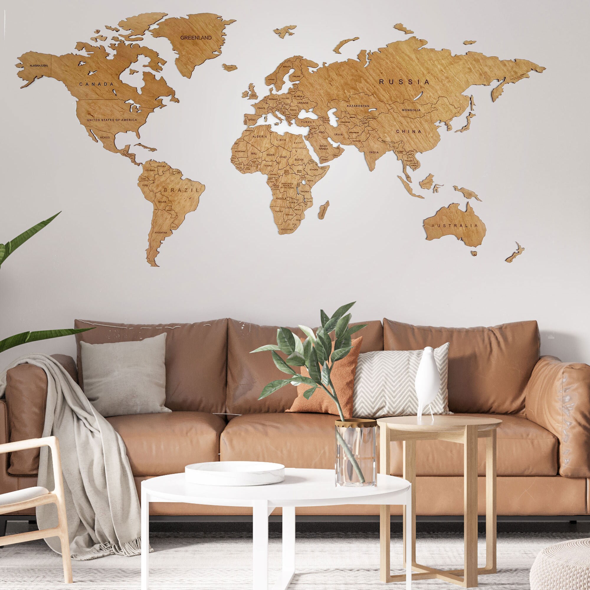 Wooden Wall Map Wooden Map of the World Wind Rose Frames | Etsy