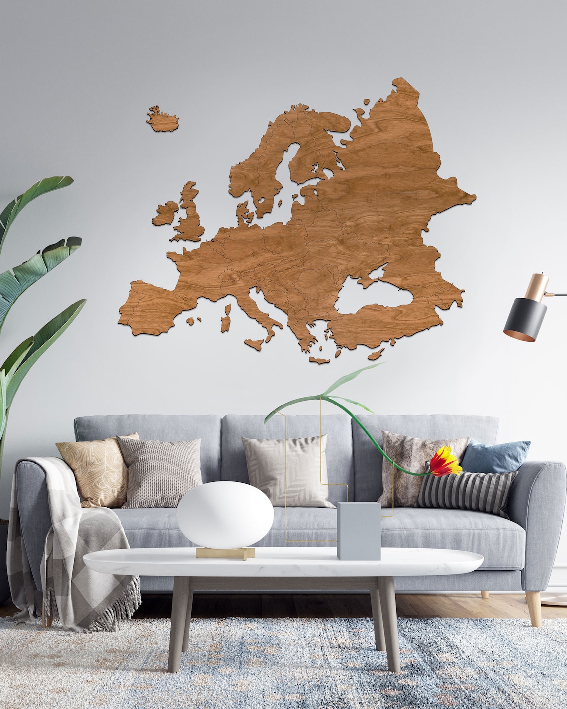 Wooden Map of Europe Home Decor Wall Art Gift for | Etsy