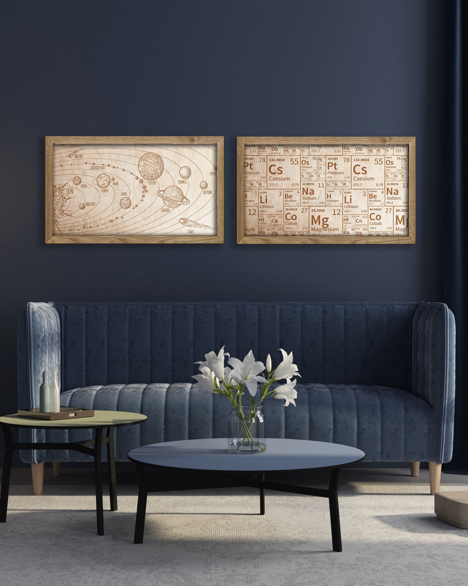 Solar System Wall Art Solar System Engraved Wood Laser Wall - Etsy