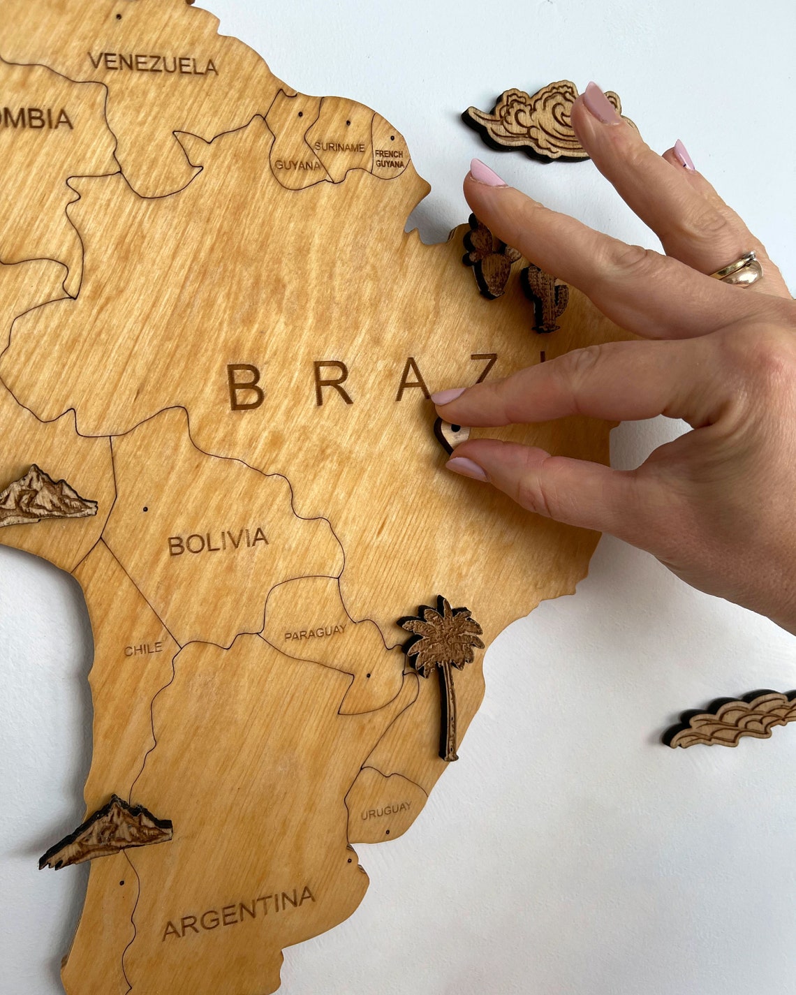 Wooden World Map Rustic Wall Decor Wall Decor Travel Map | Etsy