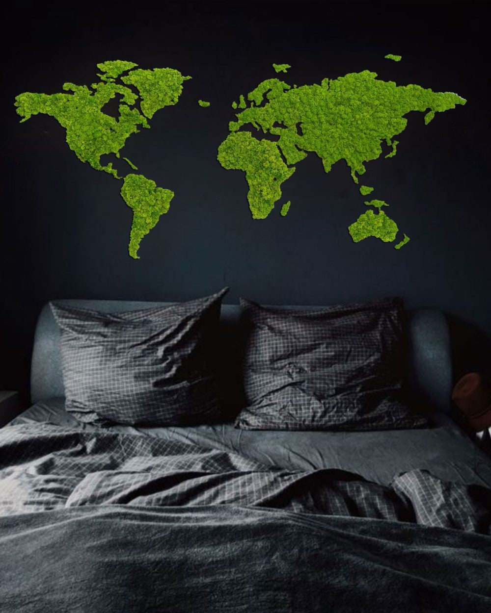 Map of the World Made of Weed Moss Green Map - Etsy
