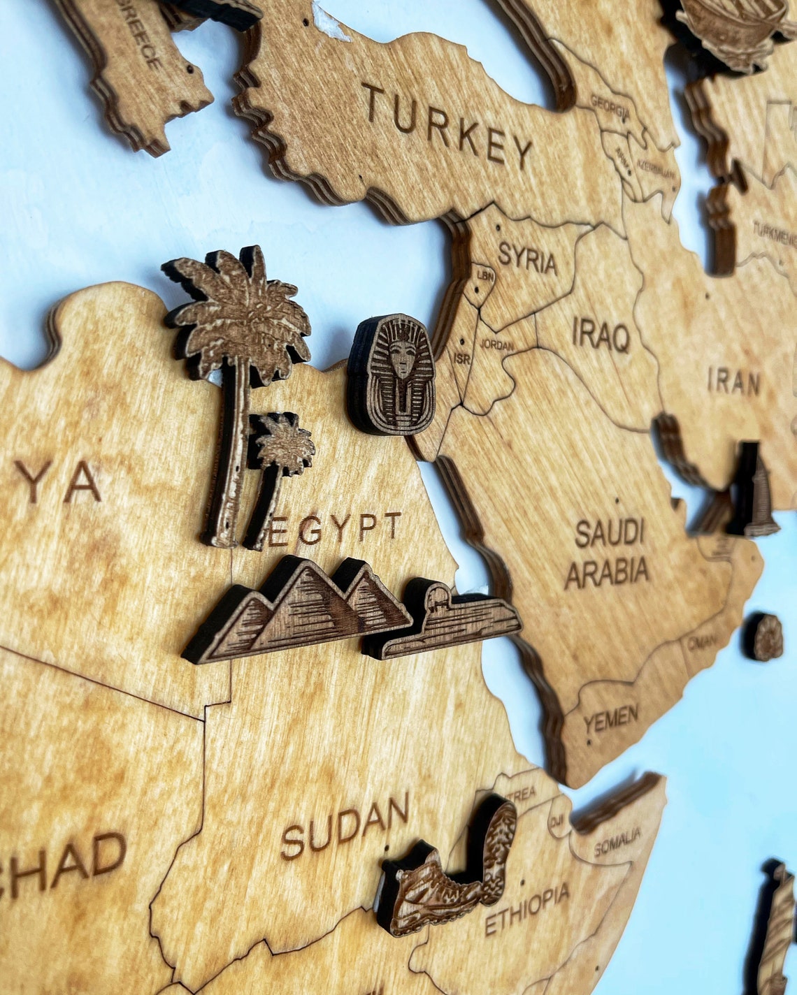 Wooden World Map Rustic Wall Decor Wall Decor Travel Map | Etsy