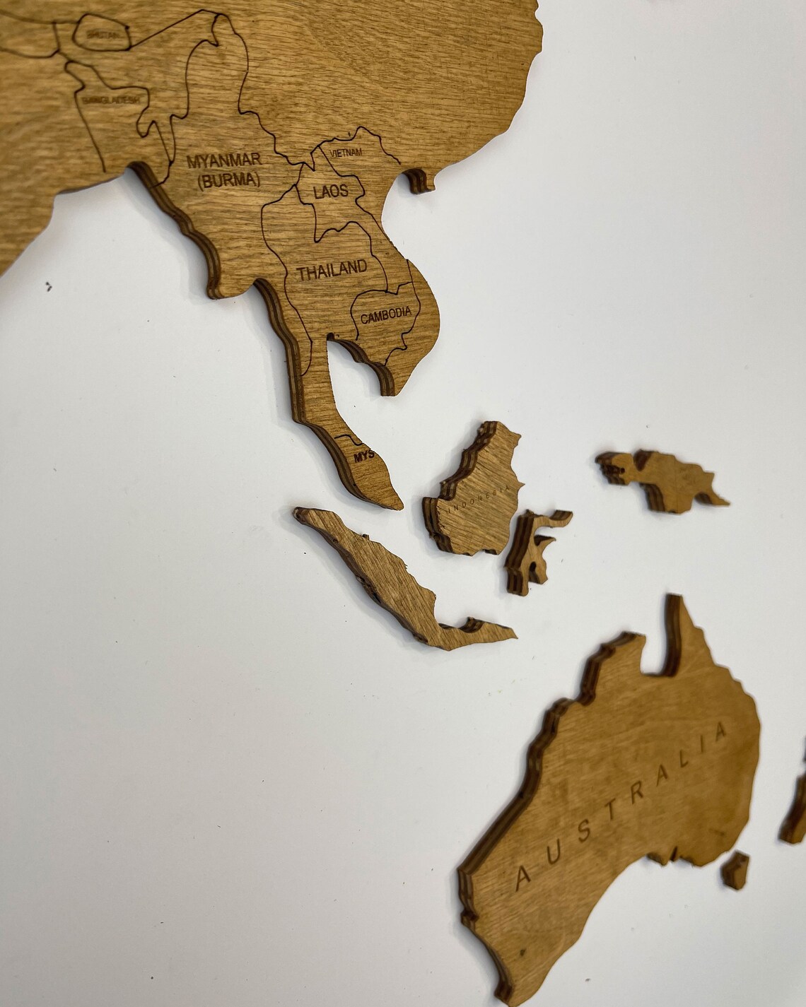 Wooden Wall Map Wooden Map of the World Wind Rose Frames - Etsy