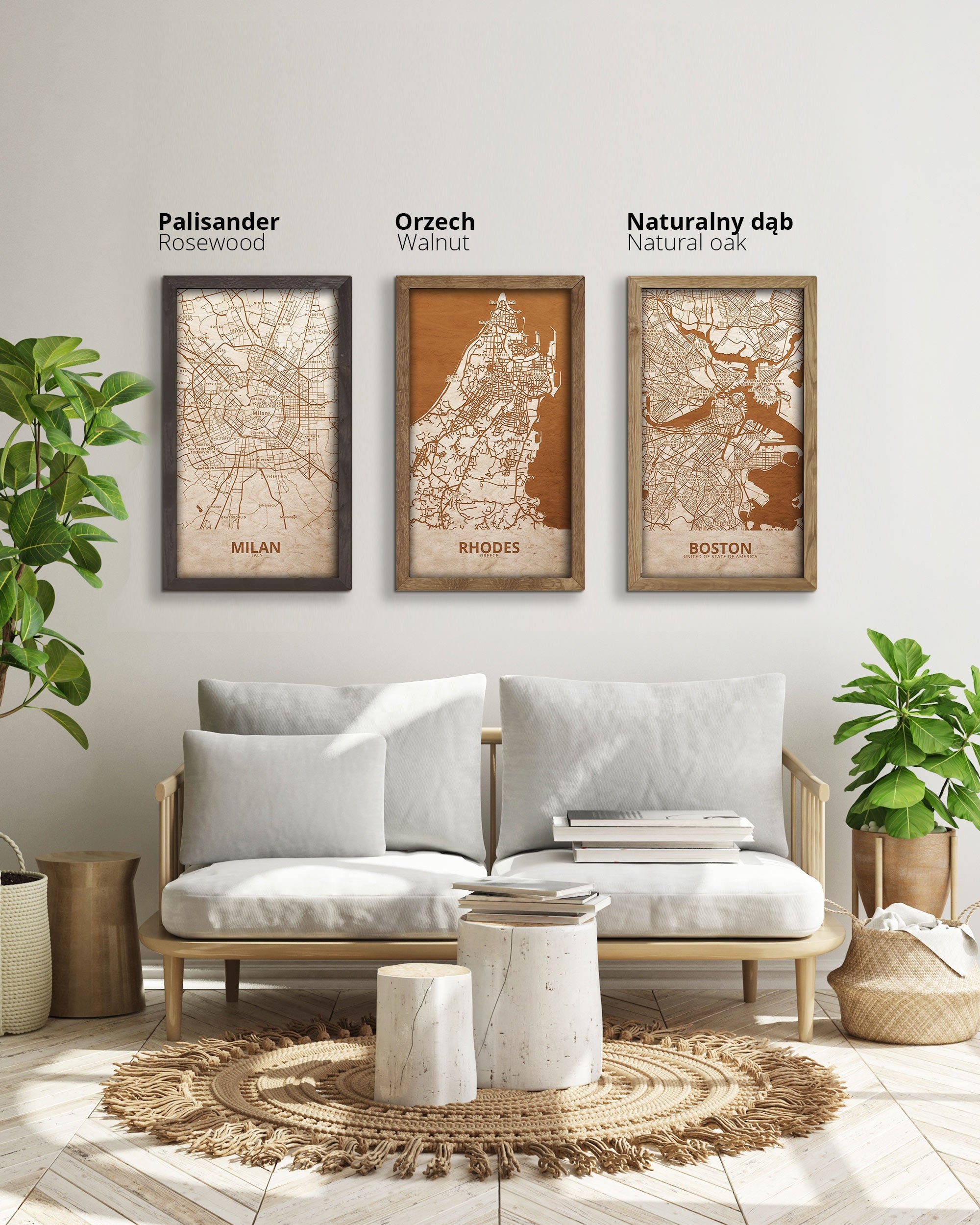 Rhodes City Map Wall Art Rhodes Engraved Wood Map Wall - Etsy