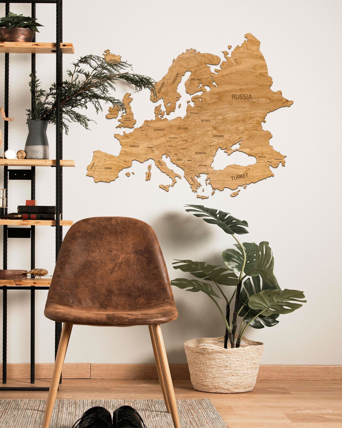 Wood Map of Europe Home Decor Wall Art Gift for Husband | Etsy