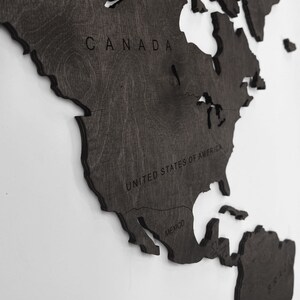 Wooden Wall Map | Wooden Map of the World | Wind Rose | Frames | Wall ...