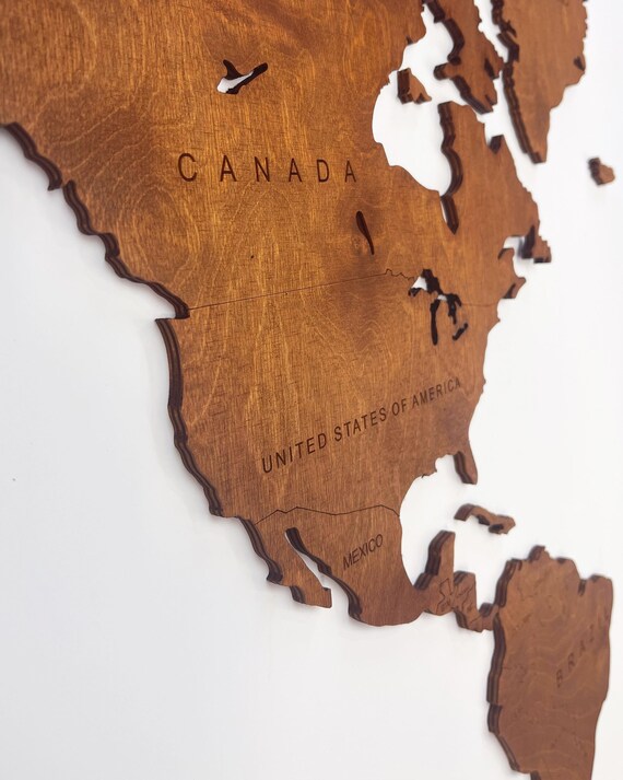 Wooden World Map Rustic Wall Decor Wall Decor Travel Map - Etsy