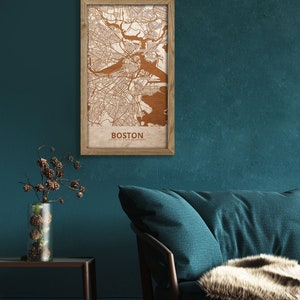 City Map, Boston Engraved, Boston Map, Map of Boston, Town Topographic ...
