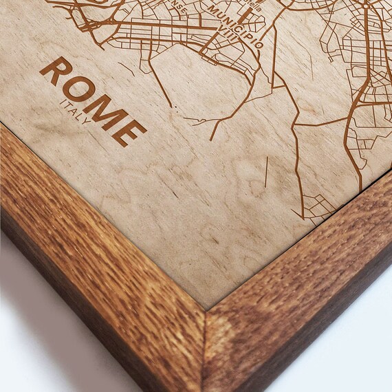 Home & Living 3D City Plan Italy capital Street 3D Maps Travel Art Rome ...