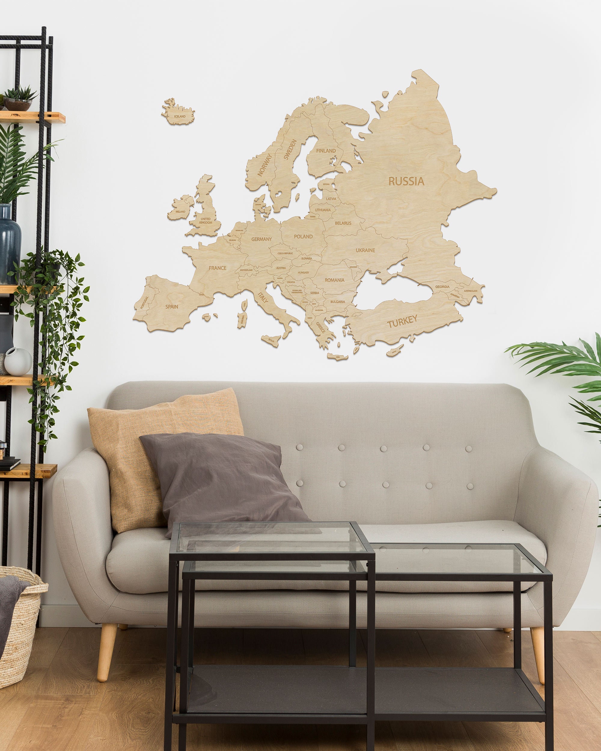 Wooden Map of Europe Home Decor Wall Art Gift for | Etsy