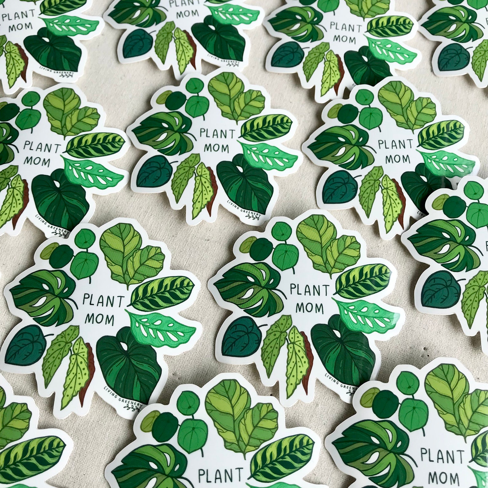 Plant Mom Sticker, Plant Stickers, Glossy Coated Vinyl Die Cut Sticker ...