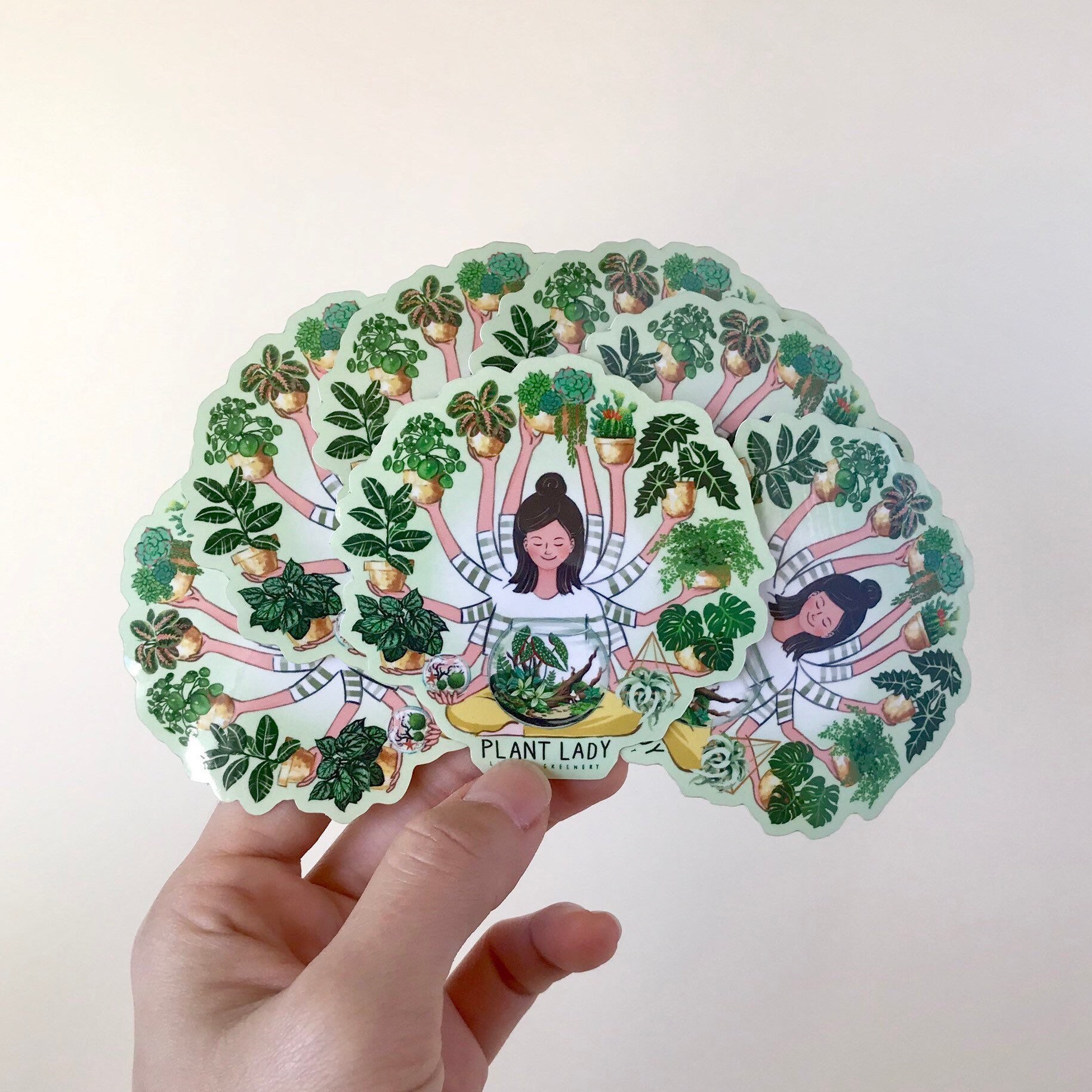 Plant Lady Sticker Glossy Vinyl Die Cut Sticker Plant | Etsy