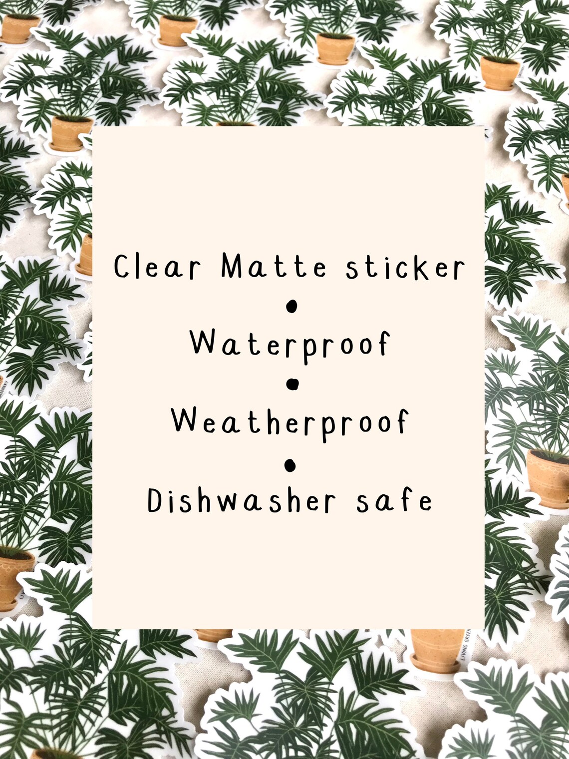 Clear Philodendron Xanadu Sticker Plant Mom Plant Dad Plant - Etsy