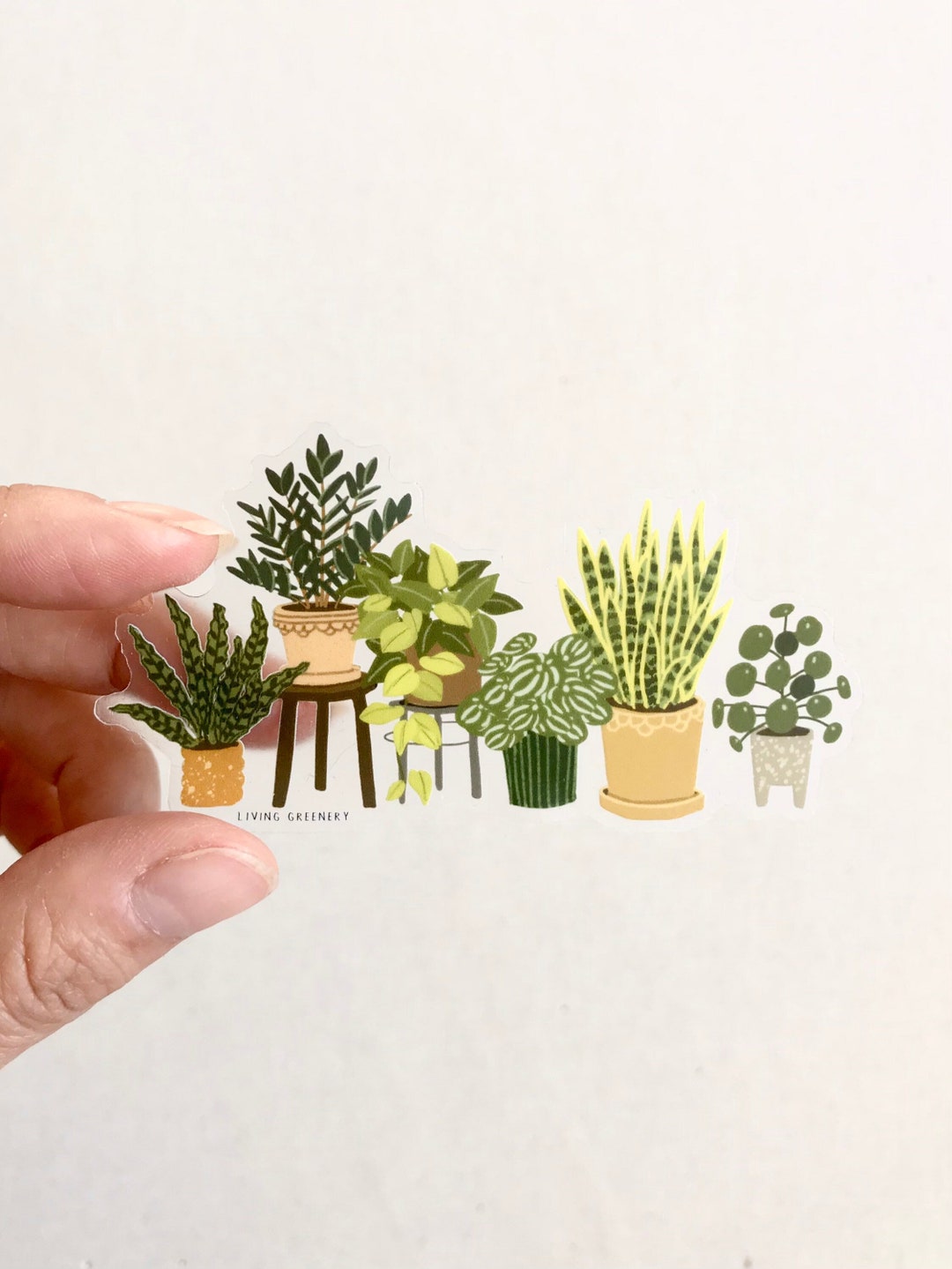 Clear Potted Plant Sticker, Plant Stickers, Plant Mom, Plant Dad, Plant ...