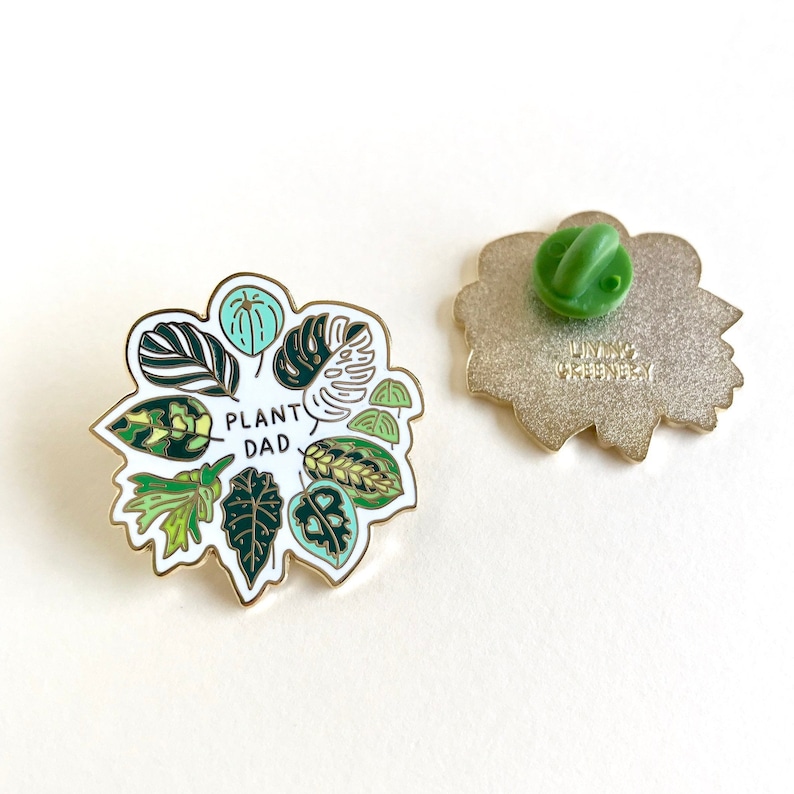 Plant Dad Hard Enamel Pin|| Plant Dad Pin || Plant Lover Pin || House ...