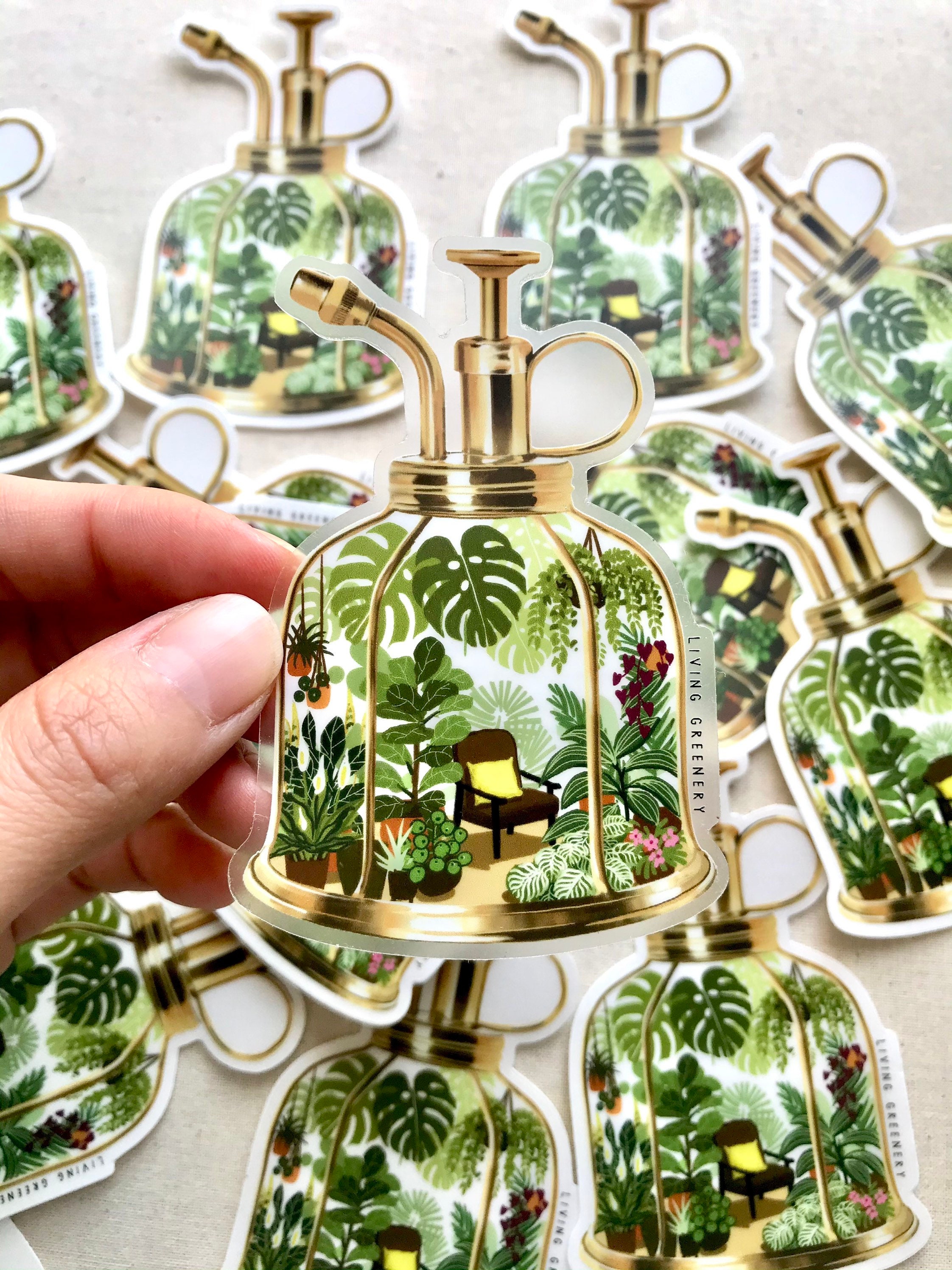 Clear Greenhouse Sticker House Plant Sticker Plant Sticker - Etsy