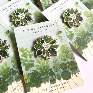 Plant Mom Hard Enamel Pin|| Plant Lady Pin || Plant Lover Pin || House ...