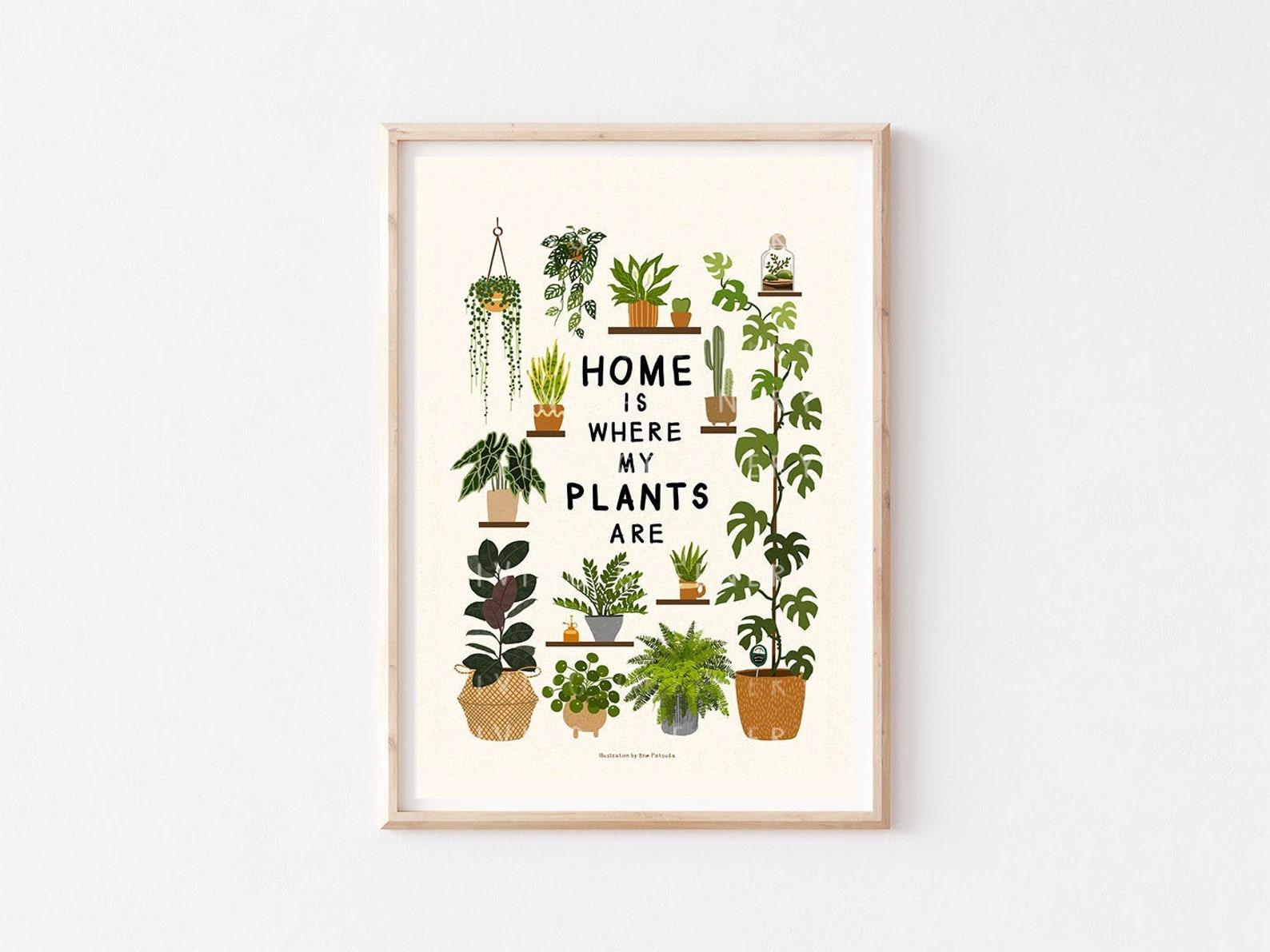 Home is Where My Plants Are, House Plant Poster, House Plant Wall Art ...