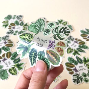Clear Plant Dad Sticker || Vinyl Die Cut Sticker || House Plant Sticker ...
