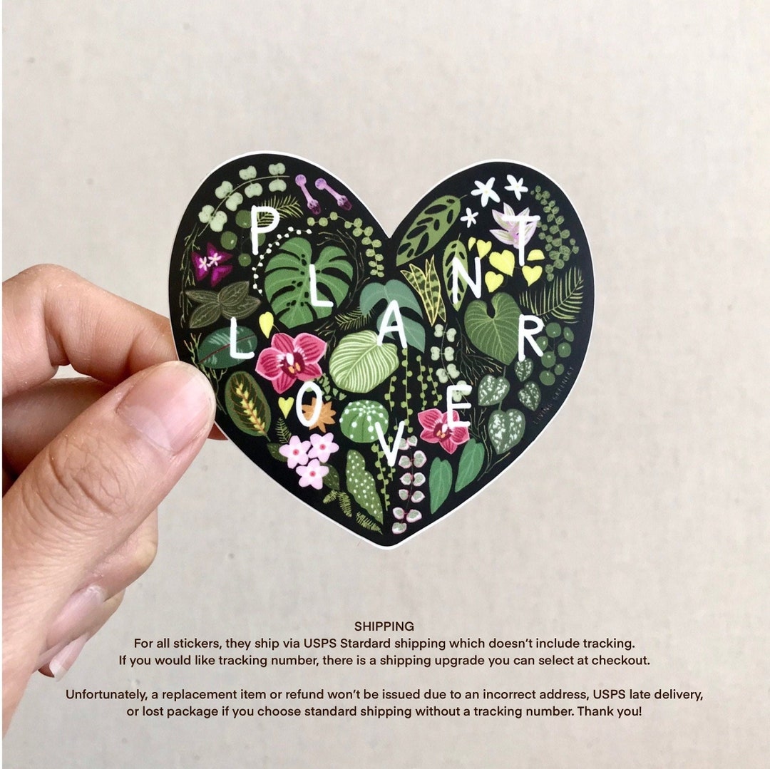 Plant Lover Sticker, Heart Sticker, Plant Mom, Plant Dad, Plant ...