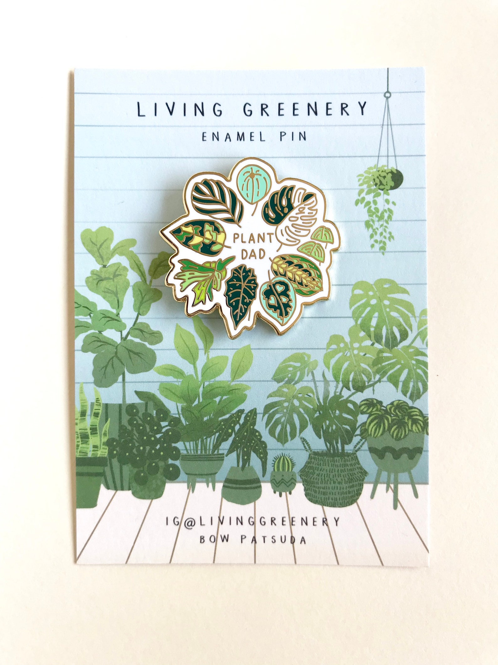 Plant Dad Hard Enamel Pin|| Plant Dad Pin || Plant Lover Pin || House ...
