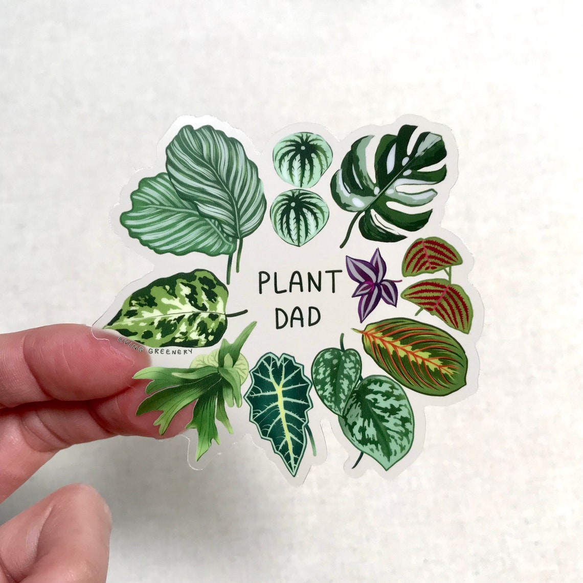 Clear Plant Dad Sticker Vinyl Die Cut Sticker House - Etsy