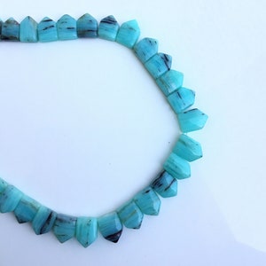 Peruvian Blue Opal Fancy Pentagon Beads Natural Gemstone | Etsy