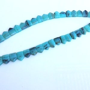 Peruvian Blue Opal Fancy Pentagon Beads Natural Gemstone | Etsy