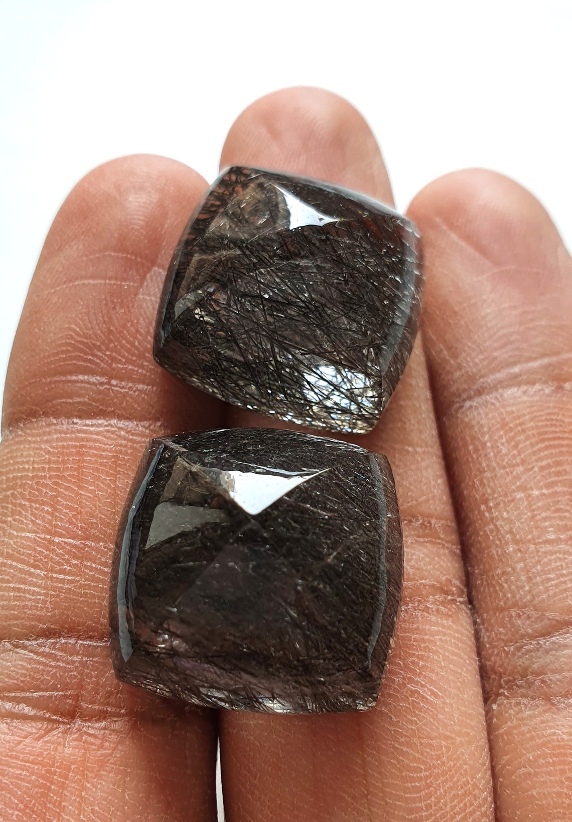 Natural Black Rutile Sugarloaf AAA Quality Rutile gemstone | Etsy