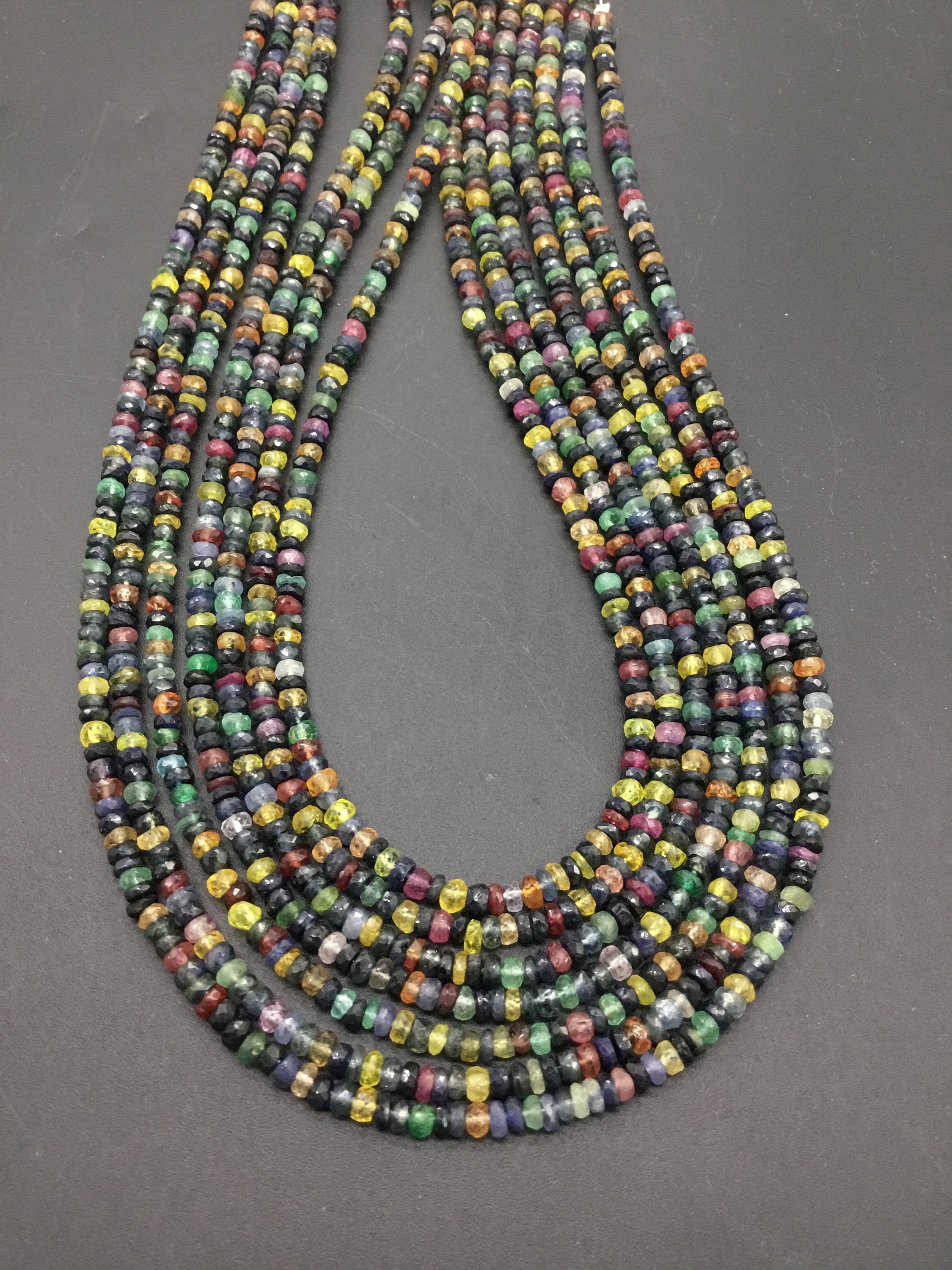 Disco Beads Ruby Emerald Sapphire Faceted Beads 1 Strand - Etsy