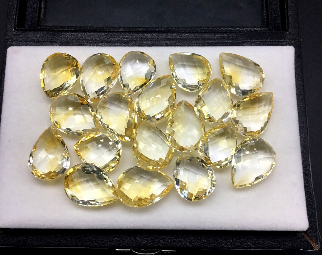 Citrine Faceted Pear Natural Loose Gemstone for Jewelry - Etsy UK