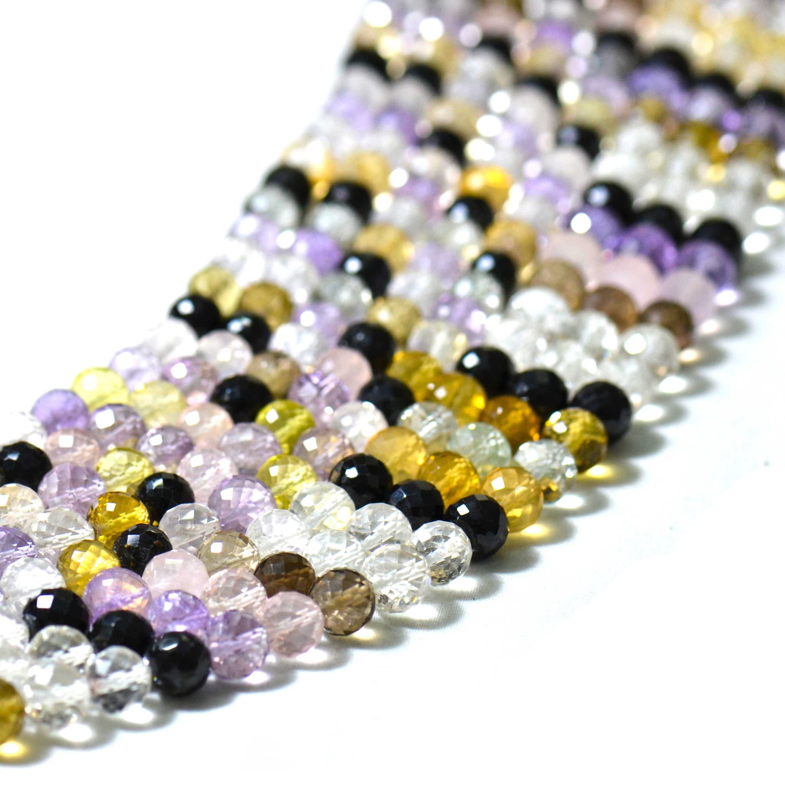 High Quality Multi Gemstone Faceted Ball 1 Strand Gemstone - Etsy