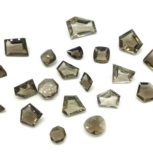 SALE Smoky Quartz Faceted Mix Fancy Shape Natural Gemstone Jewellery ...