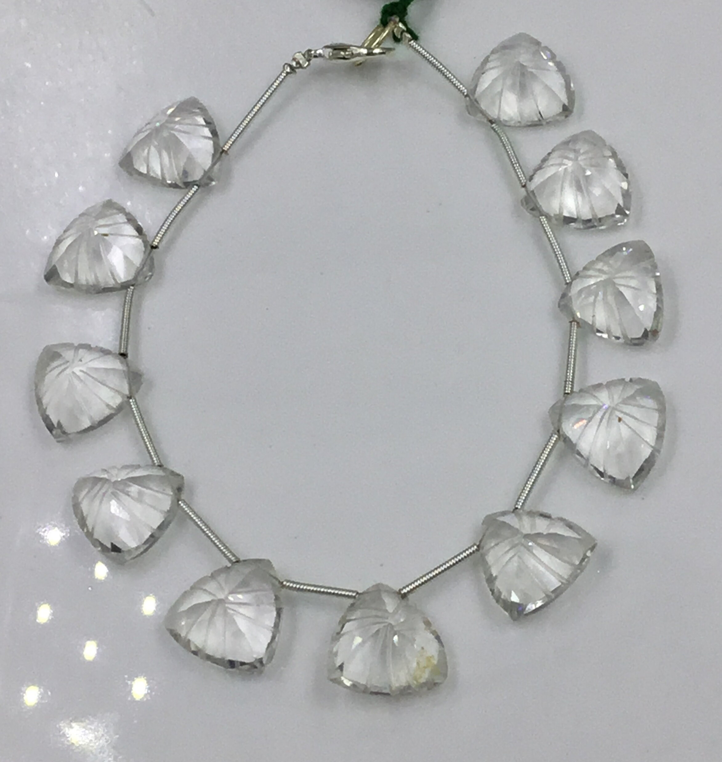 Crystal Carved Trillion Beads Natural Gemstone for Jewelry Making - Etsy