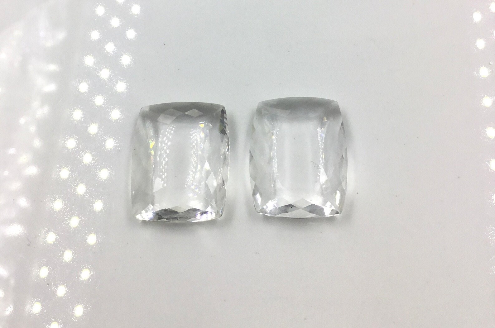 White Crystal Fancy Cut Stone Pair Crystal Gemstone Pair - Etsy