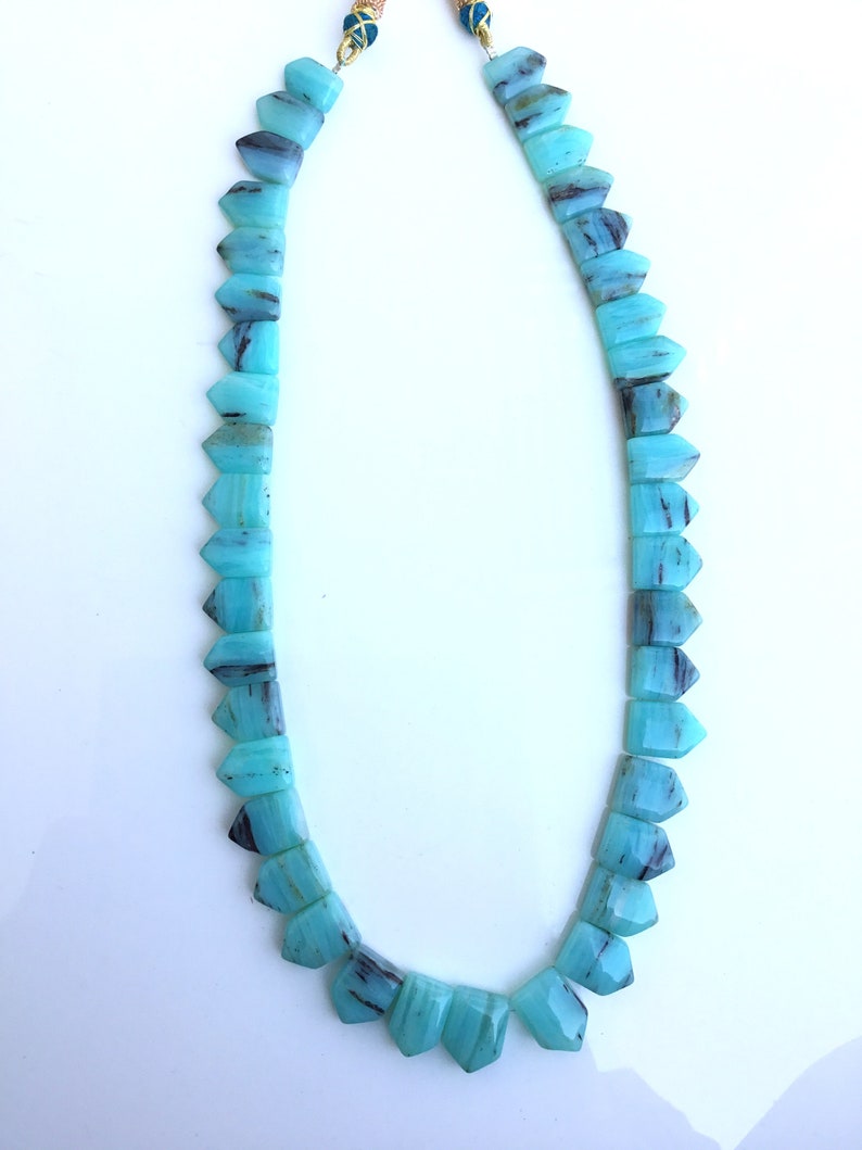 Peruvian Blue Opal Fancy Pentagon Beads Natural Gemstone | Etsy