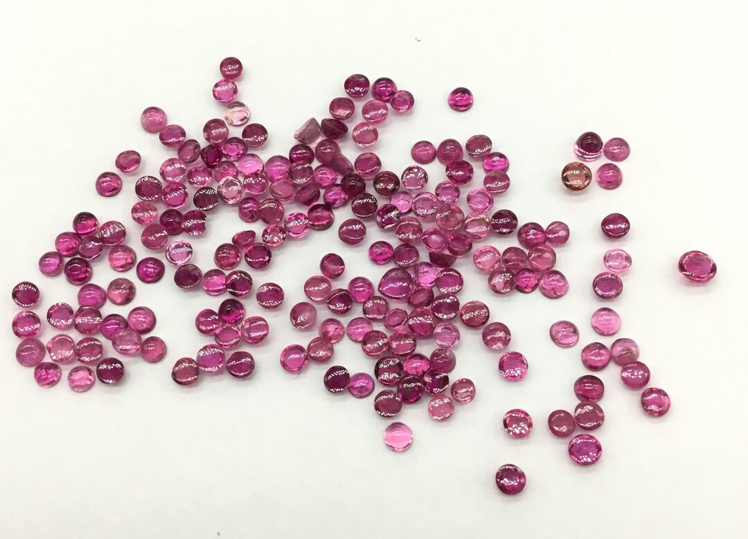 Rubellite Cabochon Rounds AAA Top Quality 100 % Natural Gemstone ...