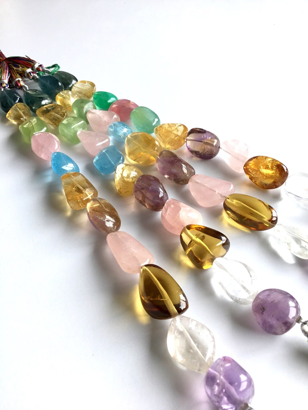 Mixed Gems Plain Tumble 4 Strand Natural Gemstone Beads for Jewelry - Etsy
