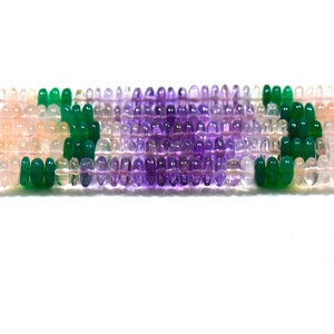 Natural Mixed Gems Brazil Smooth Tyre Gemstone - Etsy