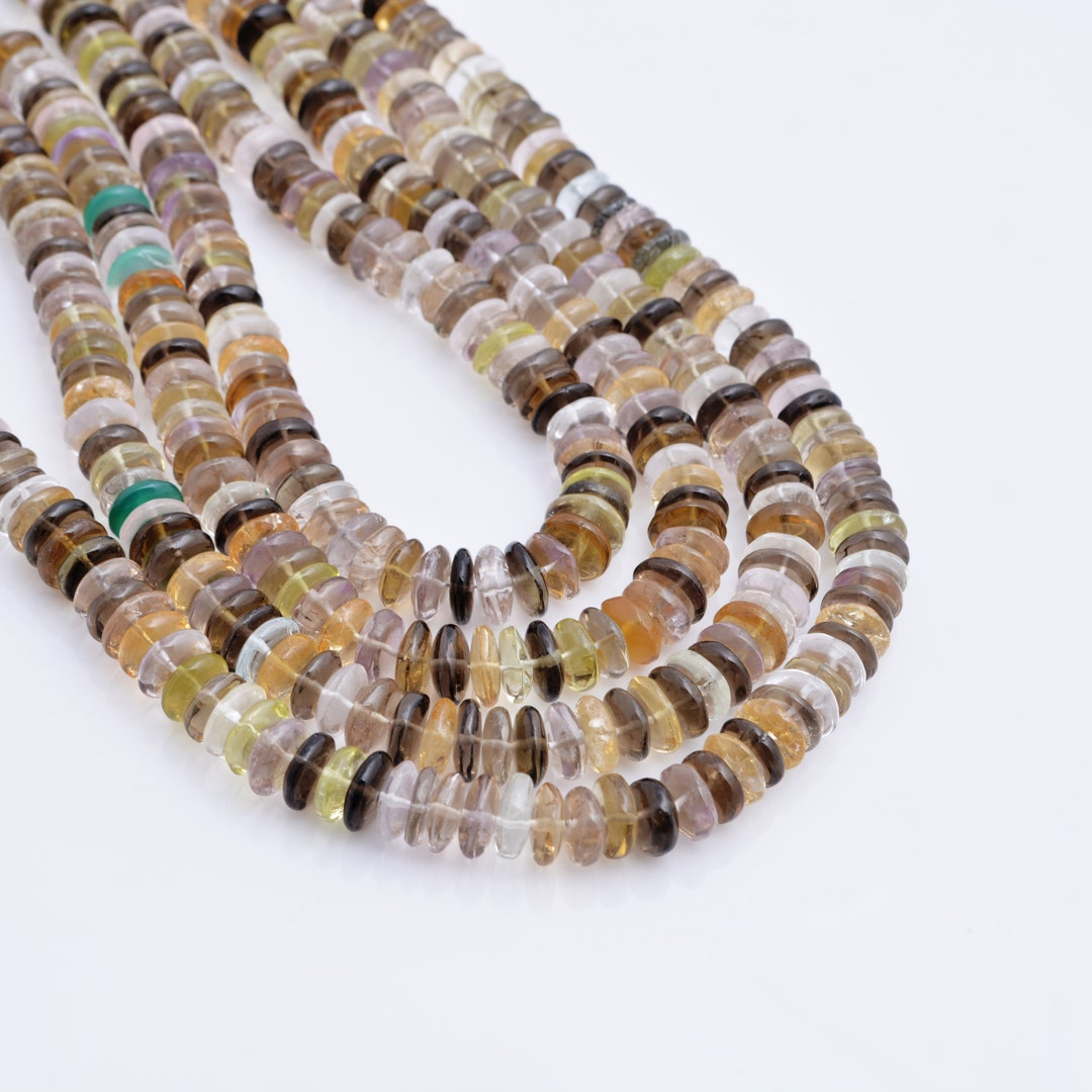 8mm Multiple Mixed Gems Plain Tyre Beads Natural Gemstone for Jewelry ...
