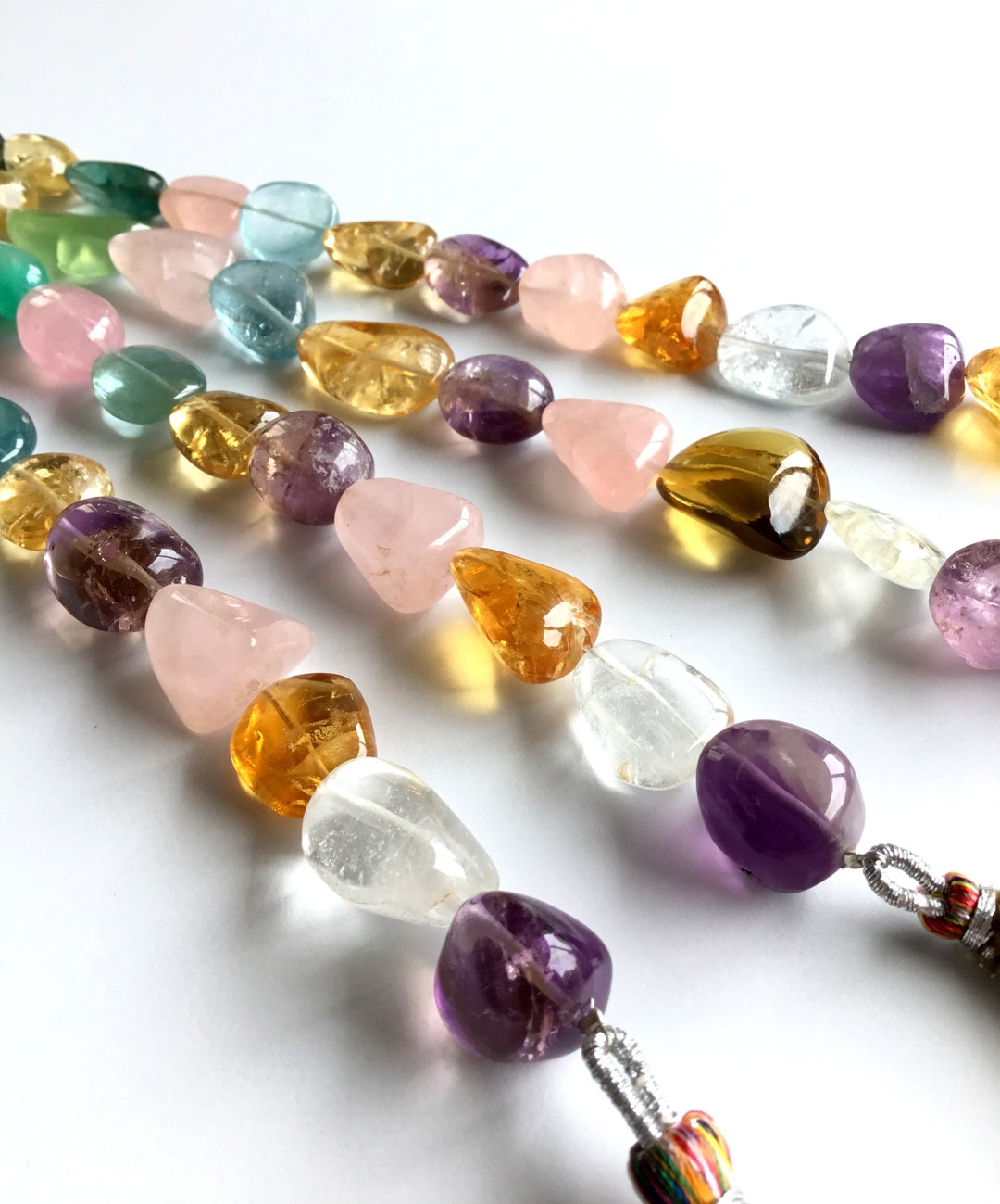Mixed Gems Plain Tumble 4 Strand Natural Gemstone Beads for Jewelry - Etsy