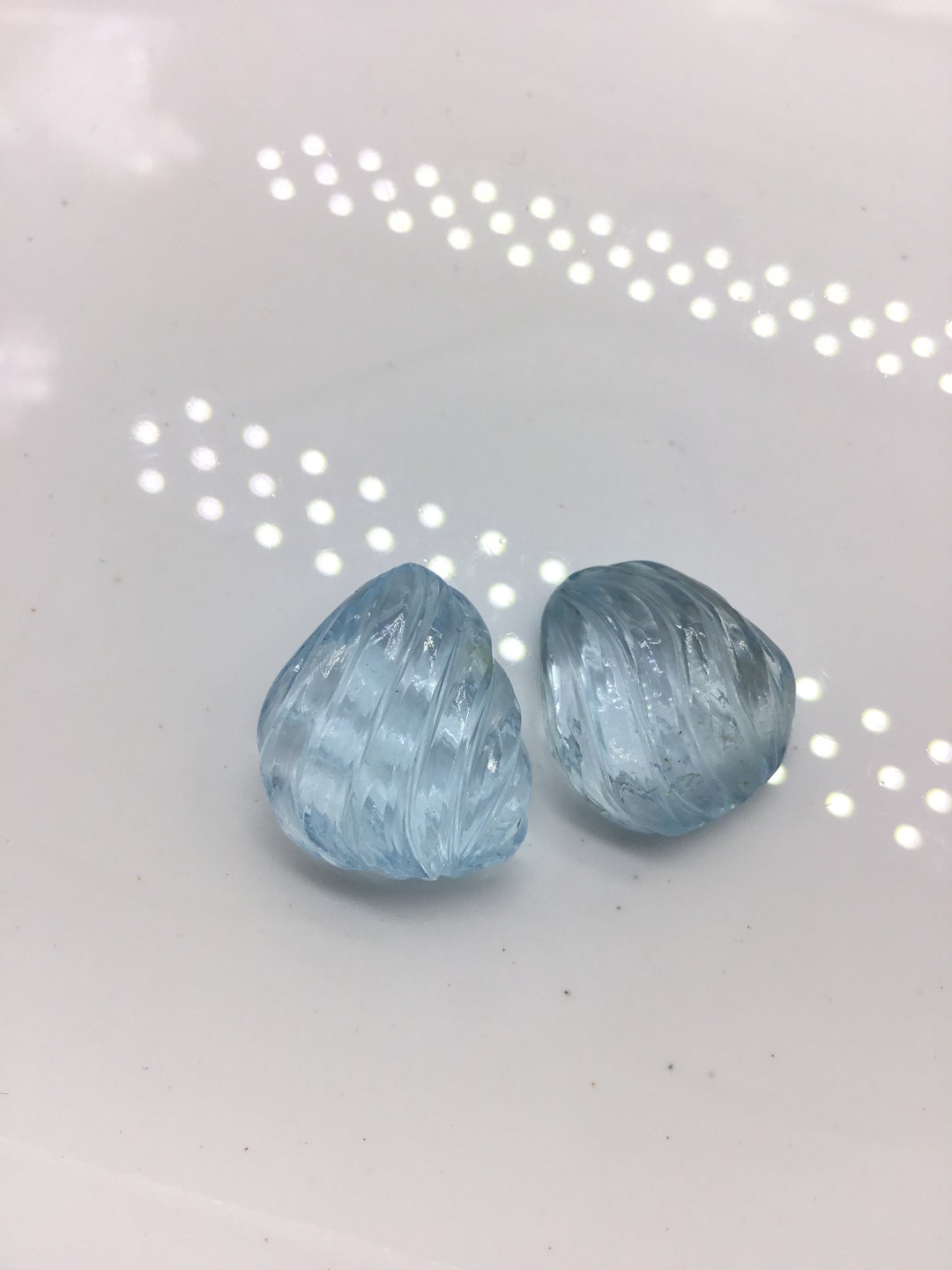 Blue Topaz Carved Tumbles Natural Loose Gemstone - Etsy