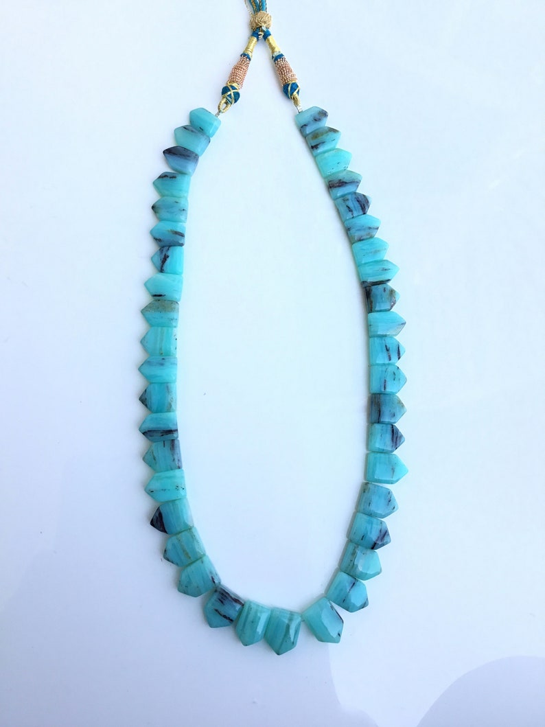 Peruvian Blue Opal Fancy Pentagon Beads Natural Gemstone | Etsy